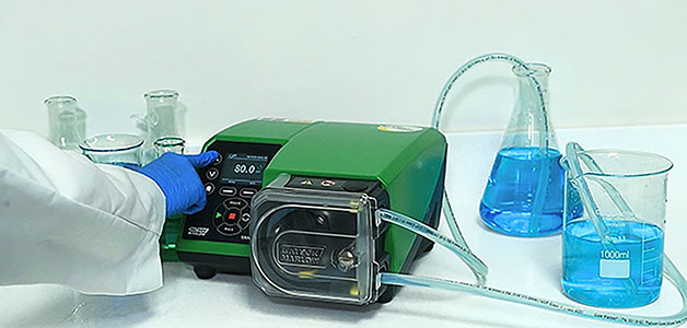 Pump on a lab bench